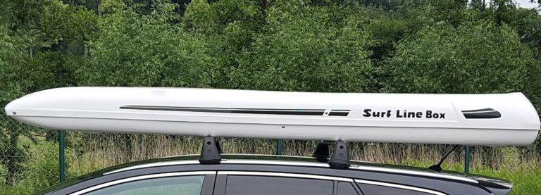 SLB 660 roof box with surfboard rack - Premium roof box made of GRP by ...