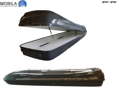 Big-Malibu roof box with surfboard rack - Premium roof box made of GRP ...