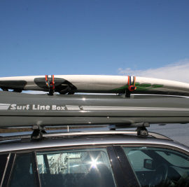 SLB 660 roof box with surfboard rack - Premium roof box made of GRP by ...